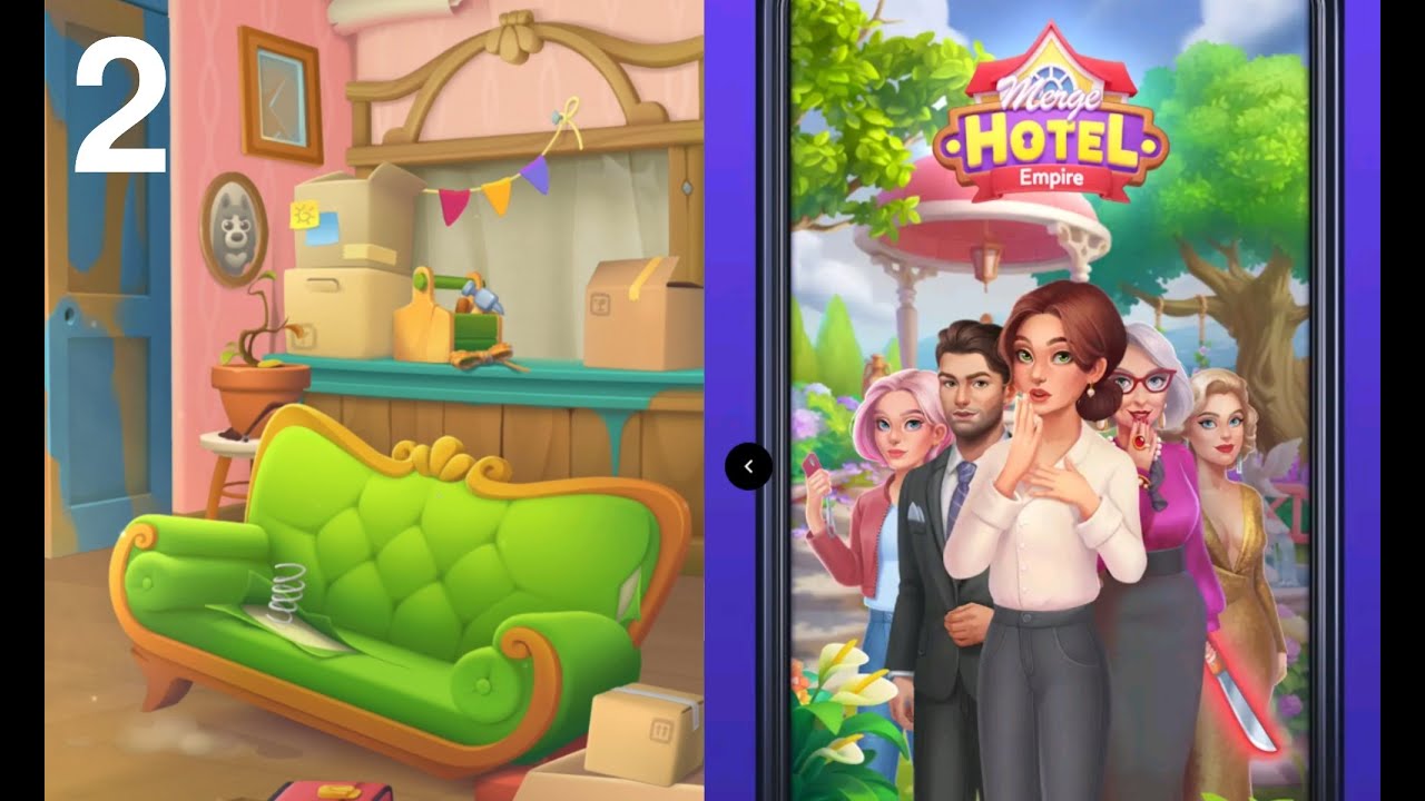 Merge Hotel Empire: Design | Lobby 2 | Part 2 🍗🍨🍿 - YouTube