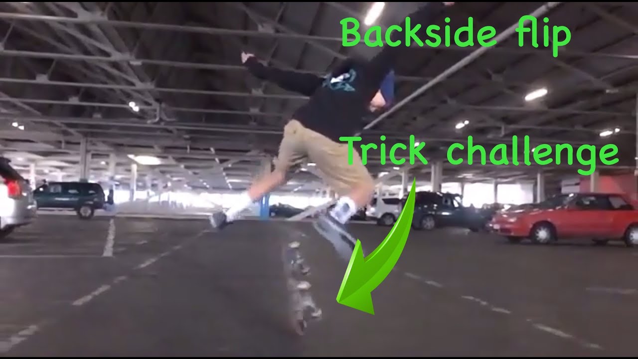 Trick Challenge Backside Flip - YouTube