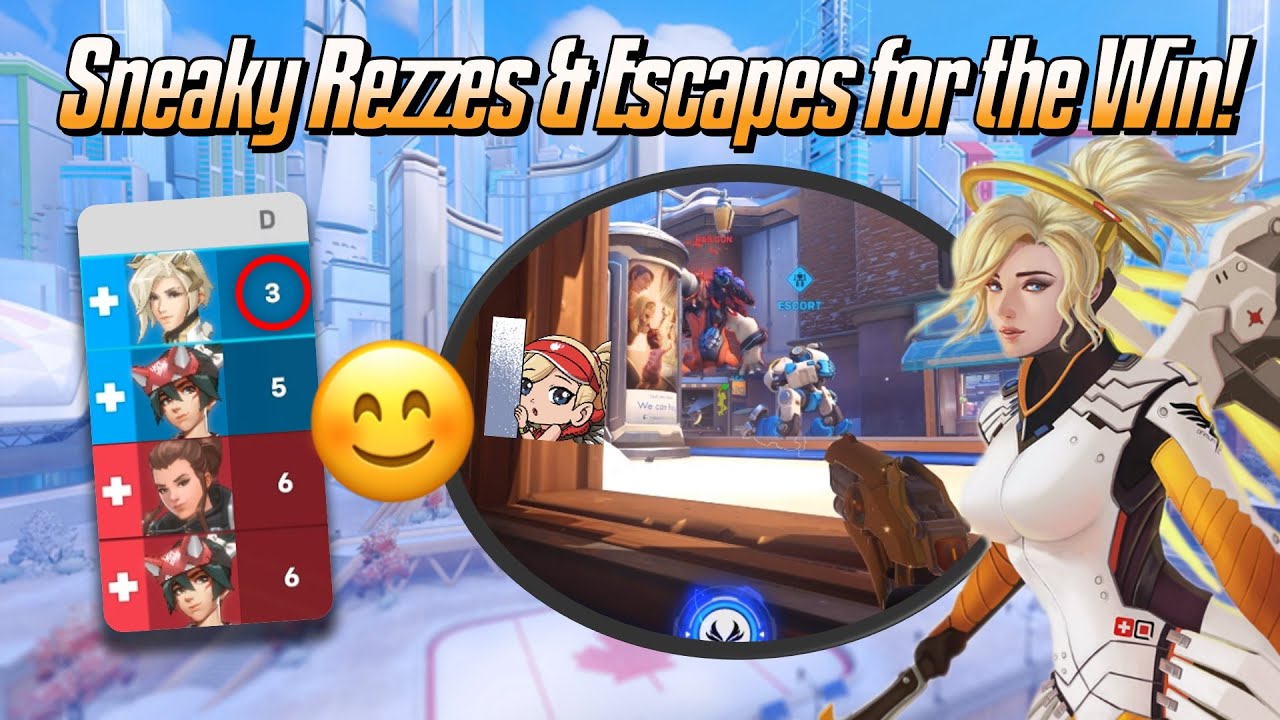 Sneaky Rezzes & Escapes for the Win! 😊 - Mercy Gameplay & Commentary ...
