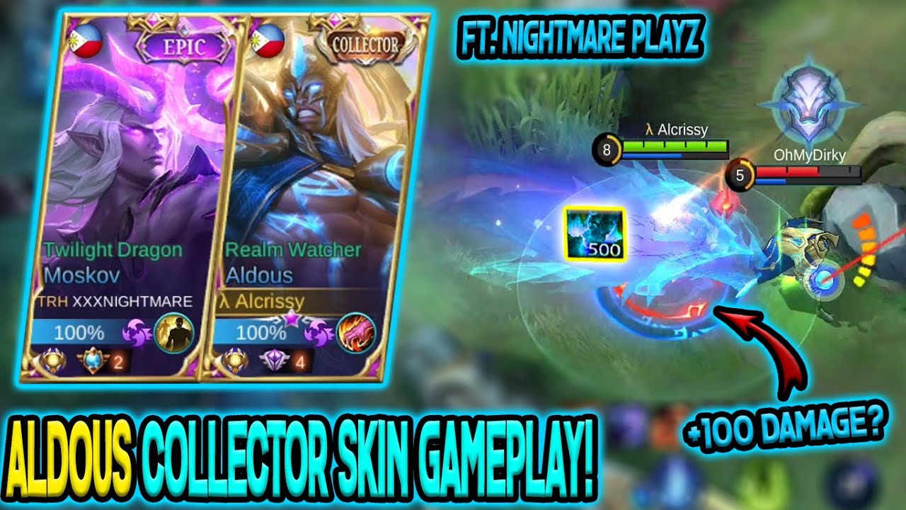 ALDOUS REALM WATCHER IS HERE🔥| ALDOUS COLLECTOR SKIN GAMEPLAY | ALDOUS ...