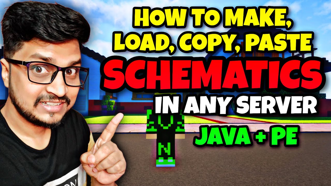 How To Make Schematics in Aternos Minecraft | Worldedit Schematics Tutorial Java & PE - YouTube