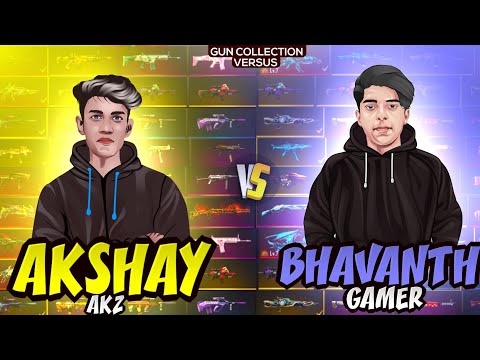 Bhavanth Gamer Vs Akshay Akz Biggest Gun Collection War😍 Freefire Best Gun Skin Collection In Kerala