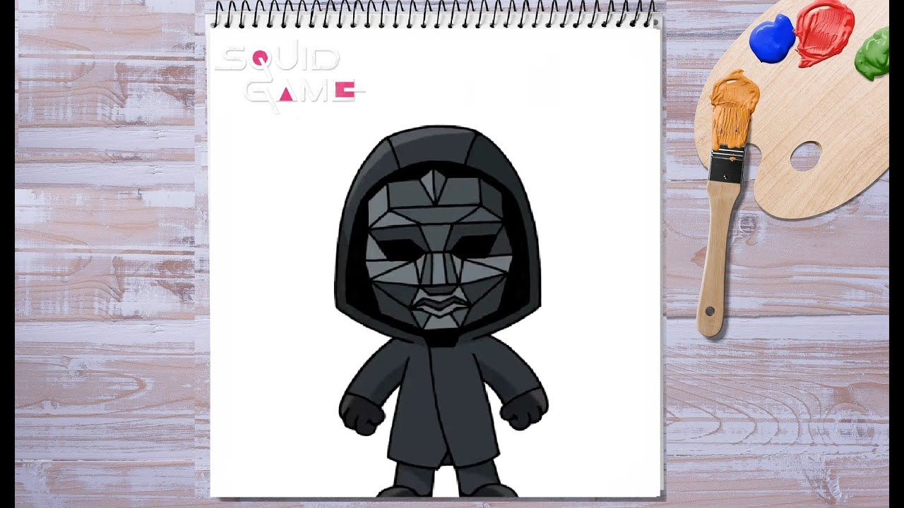 How to draw SQUID GAME Front Man (Netflix) Easy step by step - YouTube