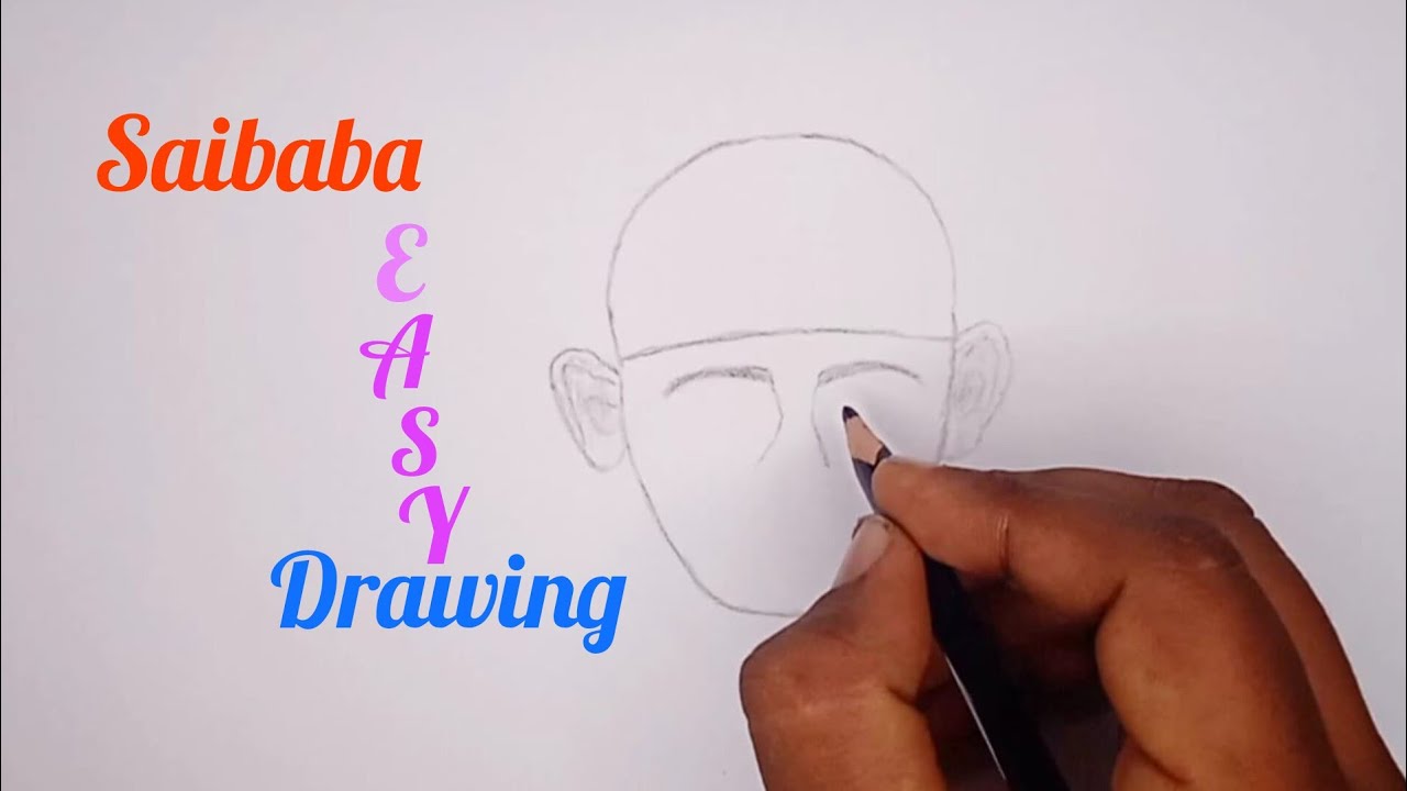 Sai Baba easy draw sketch #saibaba #art #drawing #god - YouTube