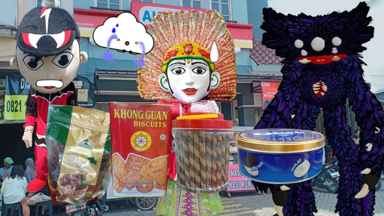 Drama ondel ondel kue lebaran di ambil monster badut mampang di tolong ...