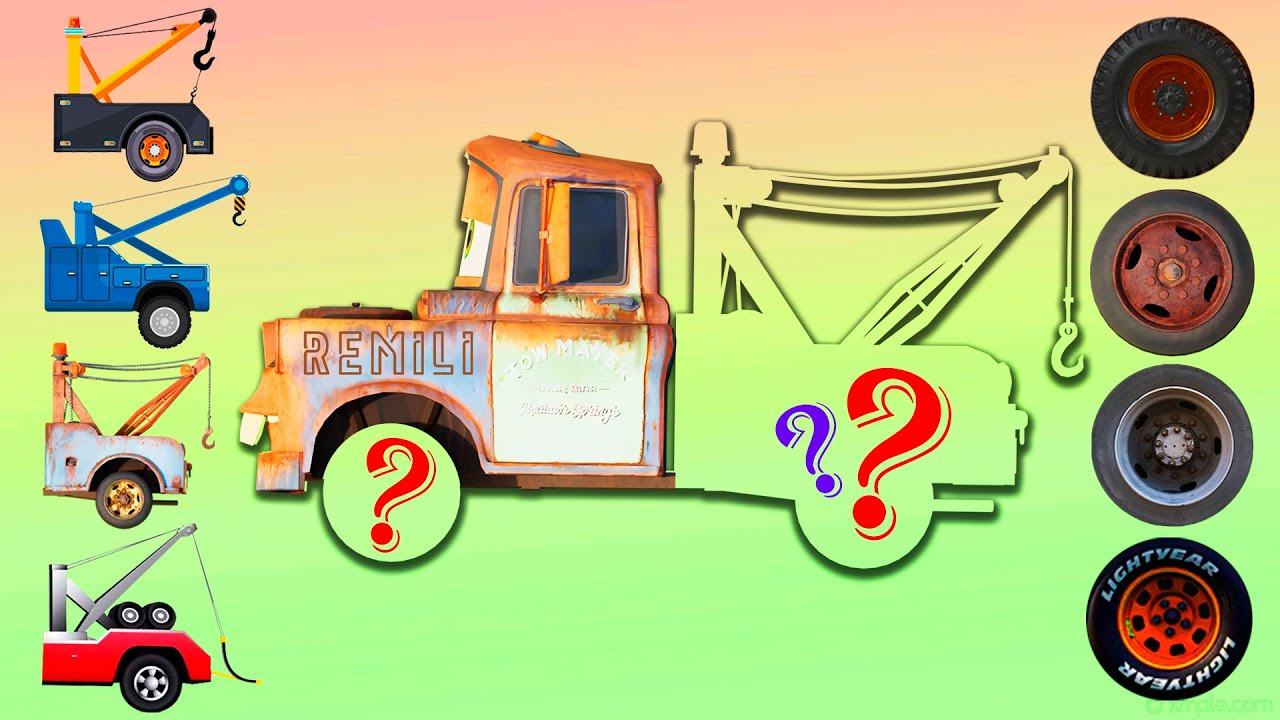 CORRECTLY GUESS THE WHEEL AND HEAD OF THE CAR TOW MATER🧩Tebak gambar ...