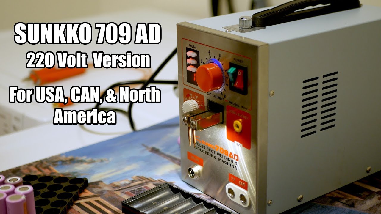Sunkko 709 AD 220 Volt for USA, CAN, North America Battery Spot Welder ...