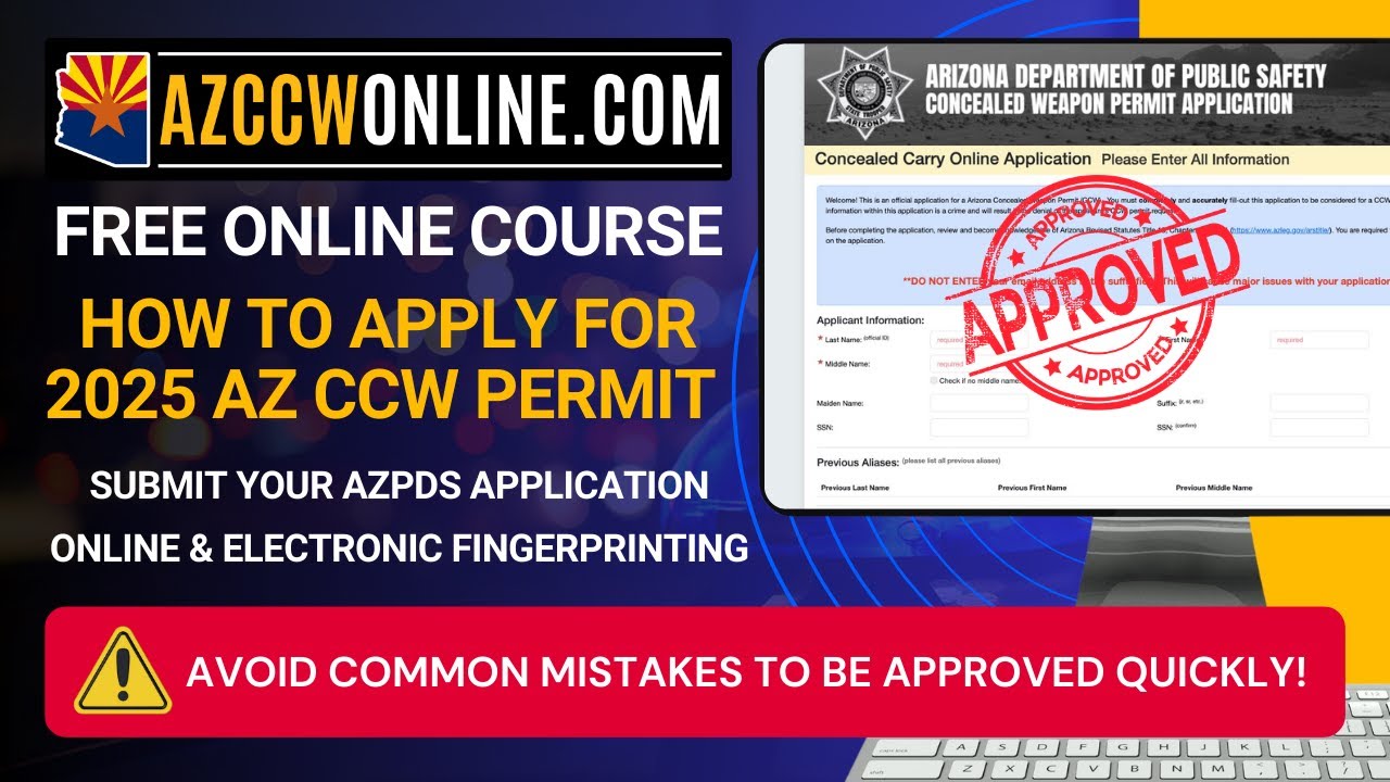 How To Apply For Arizona CCW Permit 2025 - 3 Easy Steps - YouTube