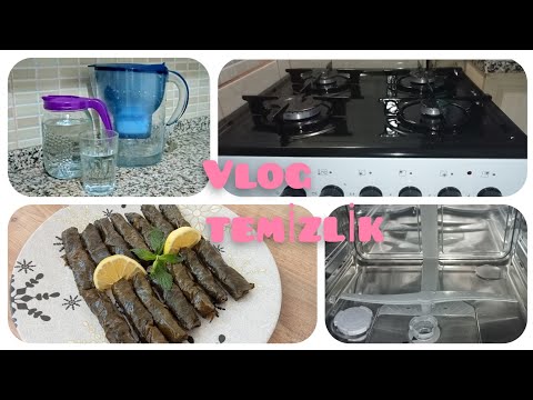 Sessiz vlog mutfak🌿Bulaşık makinesi temizliği/Ocak temizliği/Yaprak sarma/Brita sürahi kullanımı