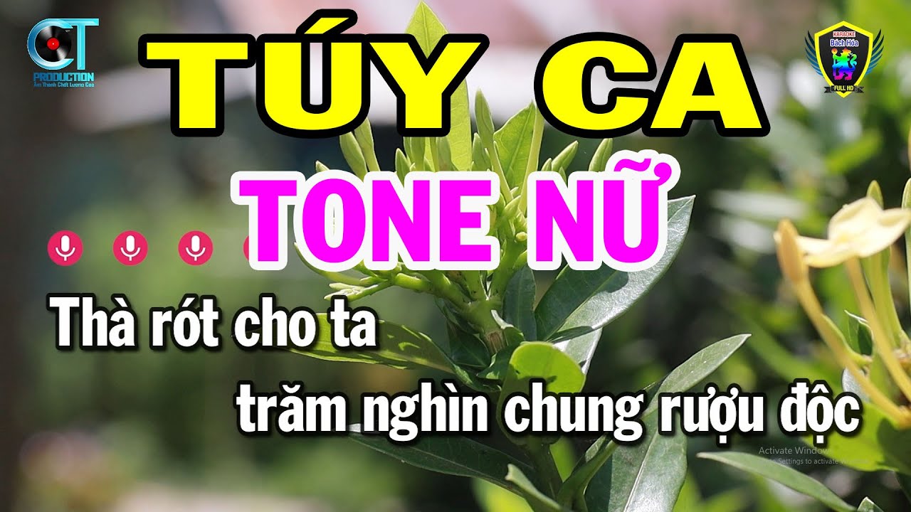 Karaoke Túy Ca Tone Nữ ( Bm ) Nhạc Sống Beat Hay | Karaoke Bách Hóa ...