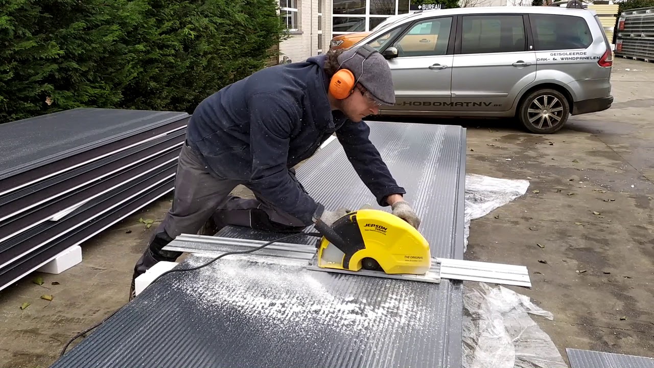 Panelen verzagen met draagbare paneelzaag Jepson - YouTube