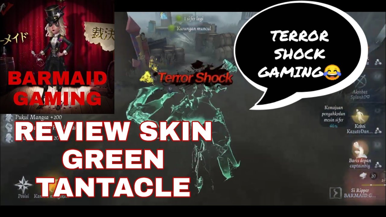 REVIEW THE RIPPER SKIN GREEN TANTACLE |IDENTITY V🇲🇾 - YouTube