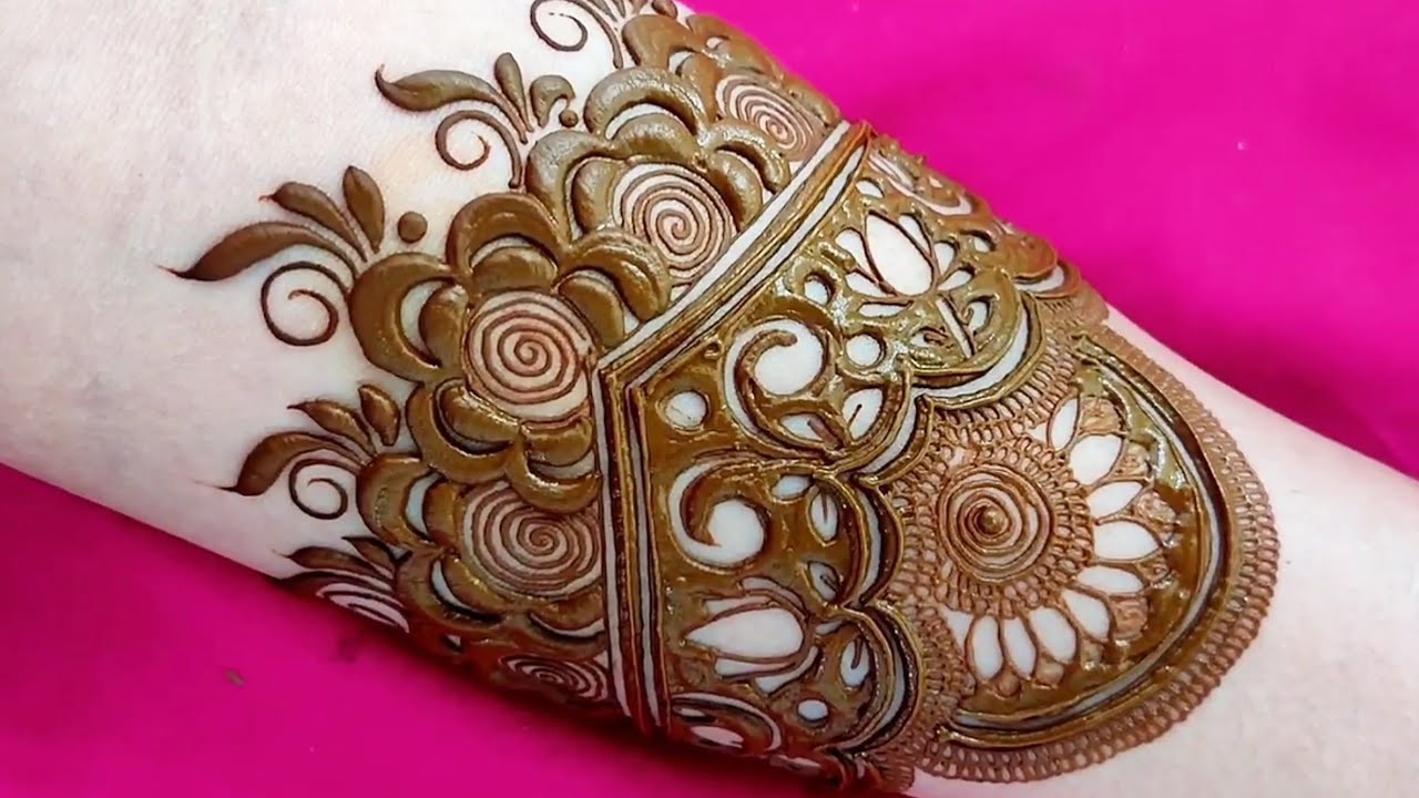 Easy 3D Style Floral Henna Design | Simple Bridal Mehndi | Bhrwa Mehndi ...