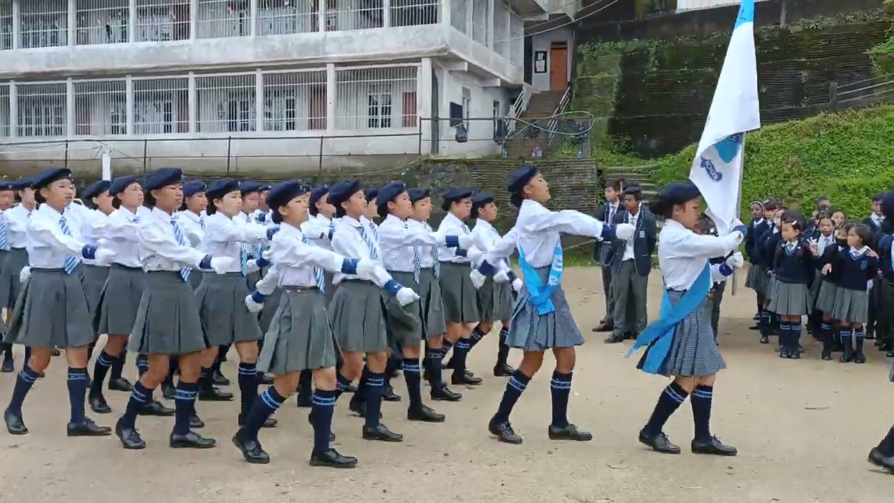 Girls' contingent's performance in school.Lewis English School,Mirik ...
