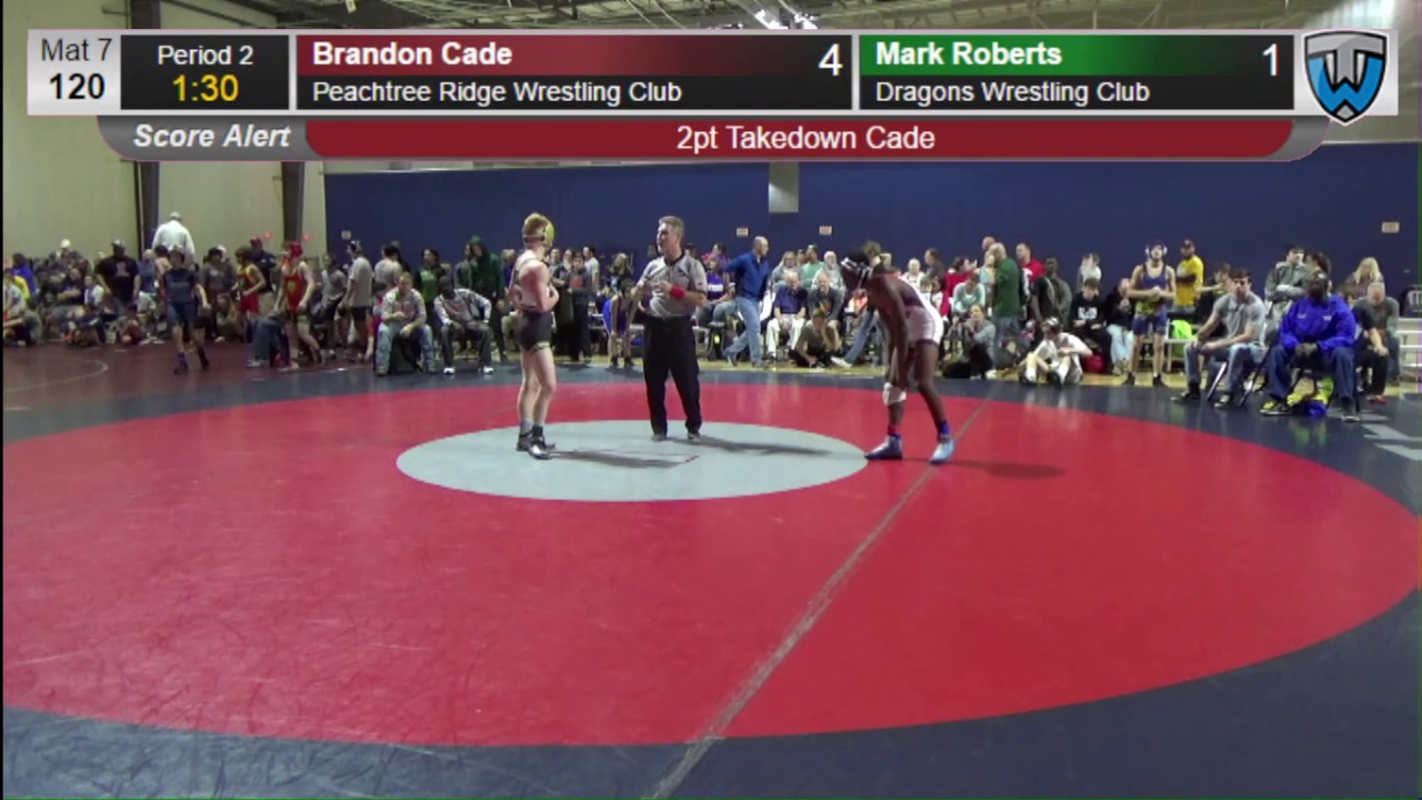 120 Mark Roberts Dragons Wrestling Club vs Brandon Cade Peachtree Ridge ...