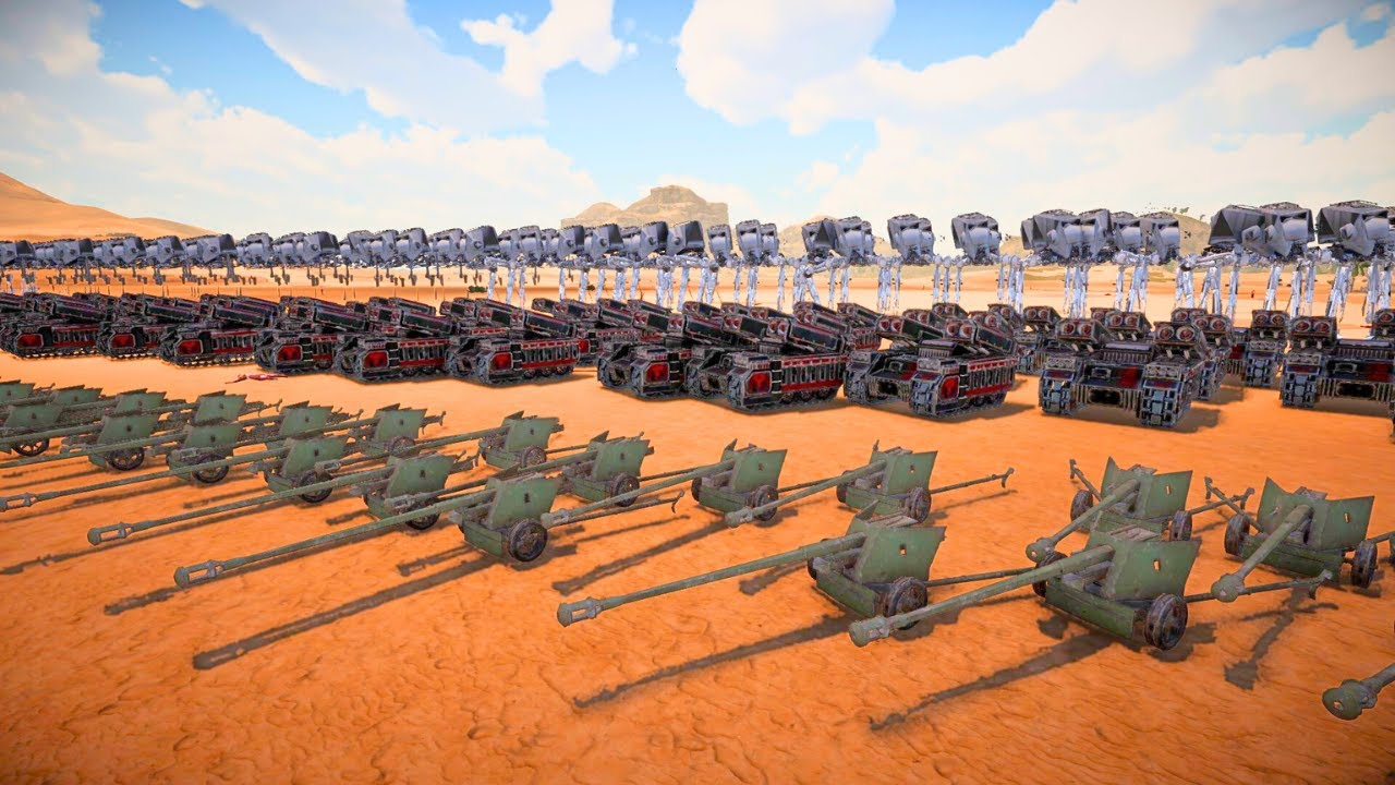 AT-Gun ,AT-ST ,Cluster Missile System VS 3,000,000 orcs Army - Ultimate ...