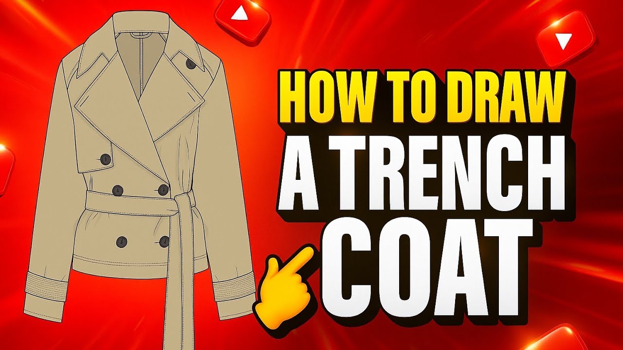 "How to Draw a Chic Trench Coat | Fashion Illustration Tutorial" - YouTube