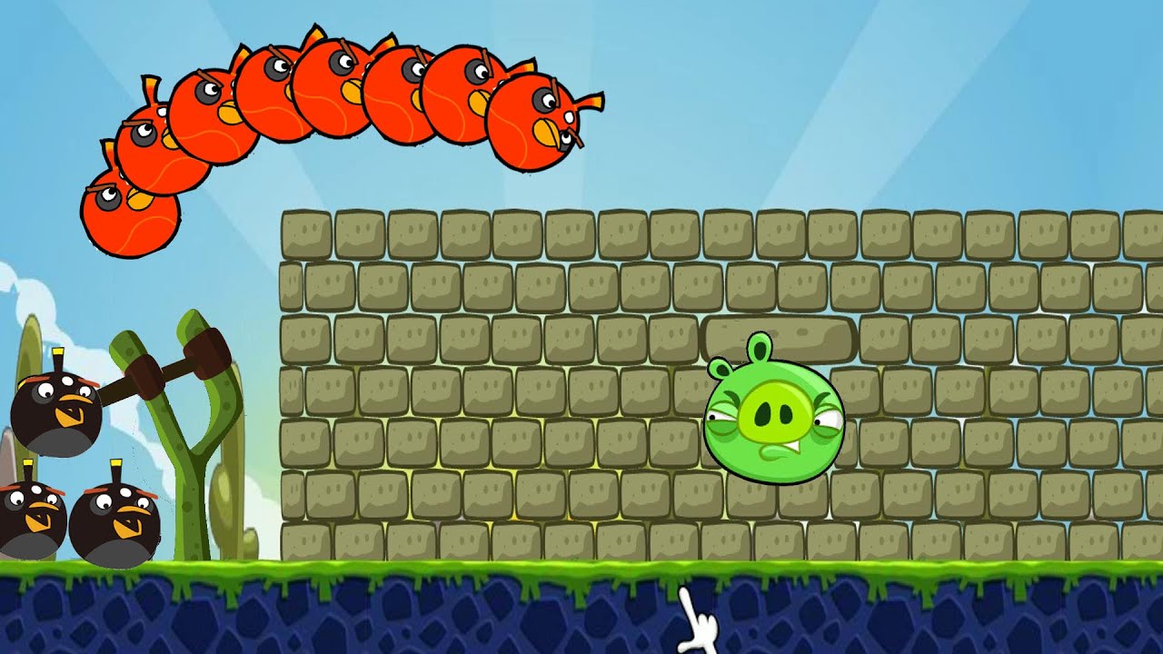 Angry Birds Huge - BLAST THE PIGGIES INSIDE 1000 STONE BLOCK WITH ...