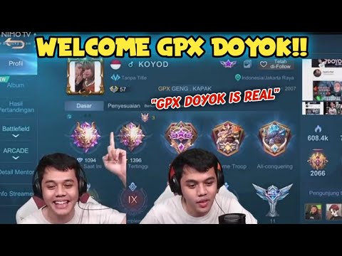 WELCOME GPX DOYOK!! HABIS KONTRAK DARI GEEK GAM ID!! OURA AJAK DOYOK ...