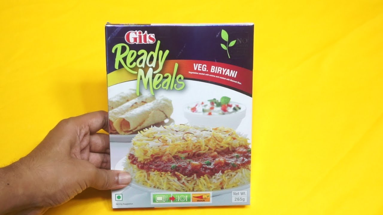 GITS Ready to Eat Vegetable Biryani - Chatpat Food - YouTube