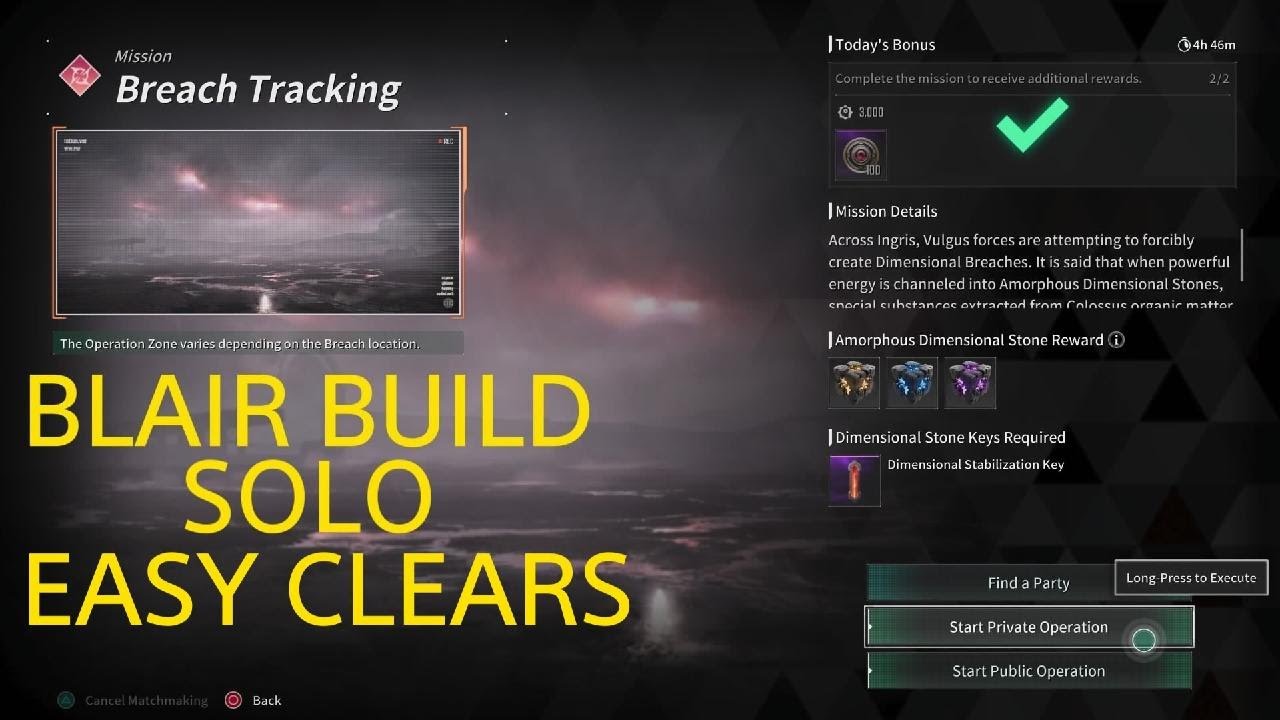 Breach Tracking, Easy Clears, Solo, Ultimate Blair Build, Thunder Cage ...