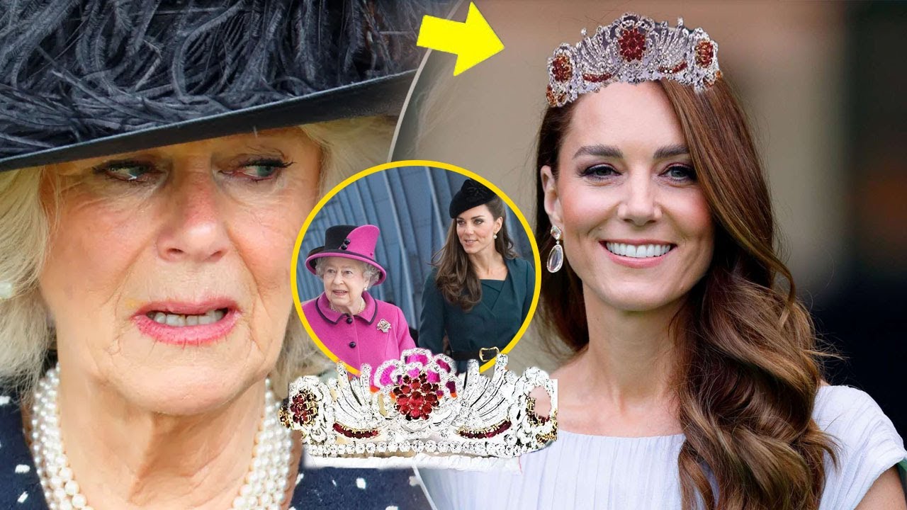 Queen Camilla was furious, her favorite Burmese ruby tiara became the Queen's gift to Kate - YouTube