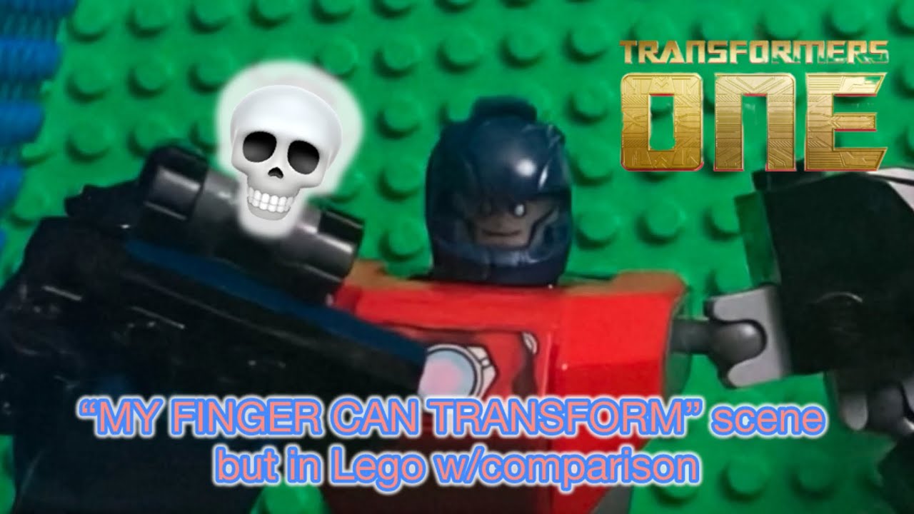 “My finger can transform” scene from Transformers One but in Lego w ...