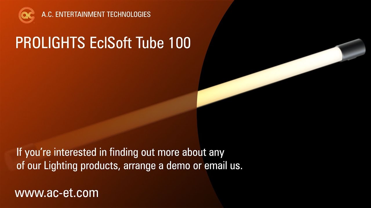PROLIGHTS EclSoft Tube100, IP65 Wireless Linear Pixel Tube - YouTube