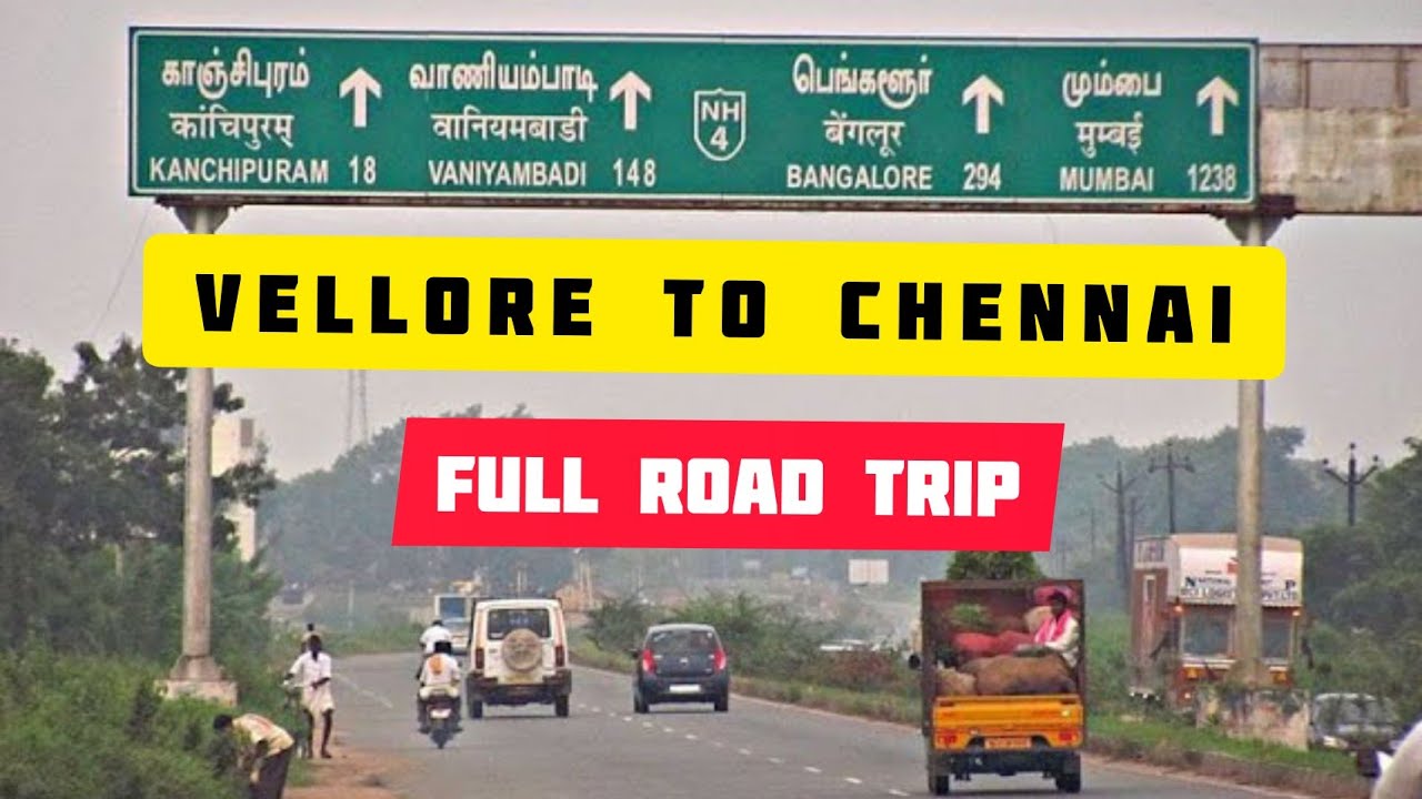Vellore to Chennai | NH45 Full Road Trip in 10 mins | Time-lapse Vlog ...