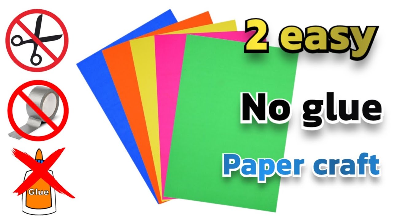 2 easy no glue paper craft|Paper craft without glue |How to make easy ...