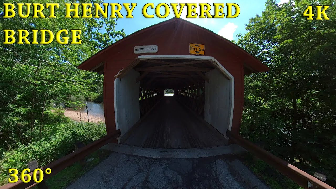 [4K] Burt Henry Covered Bridge filmed in 360° - Video #15. - YouTube