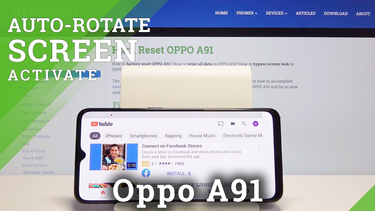 How to Turn On Auto Rotate Screen in OPPO A91 – Set Auto-Rotation - YouTube