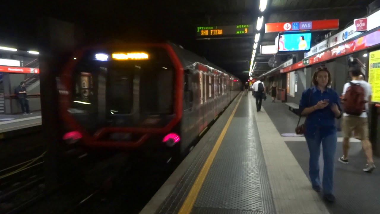 Milan Metro Line M1 train departing Lotto - YouTube