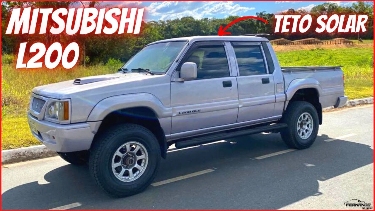 MITSUBISHI L200 GLS 4X4 DIESEL " COM TETO SOLAR" 🤔 - YouTube