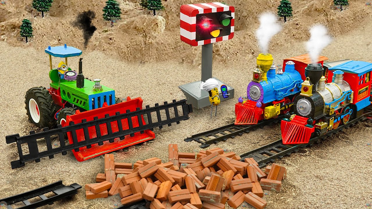 Top diy tractor making mini bulldozer repair train railway | rescue ...