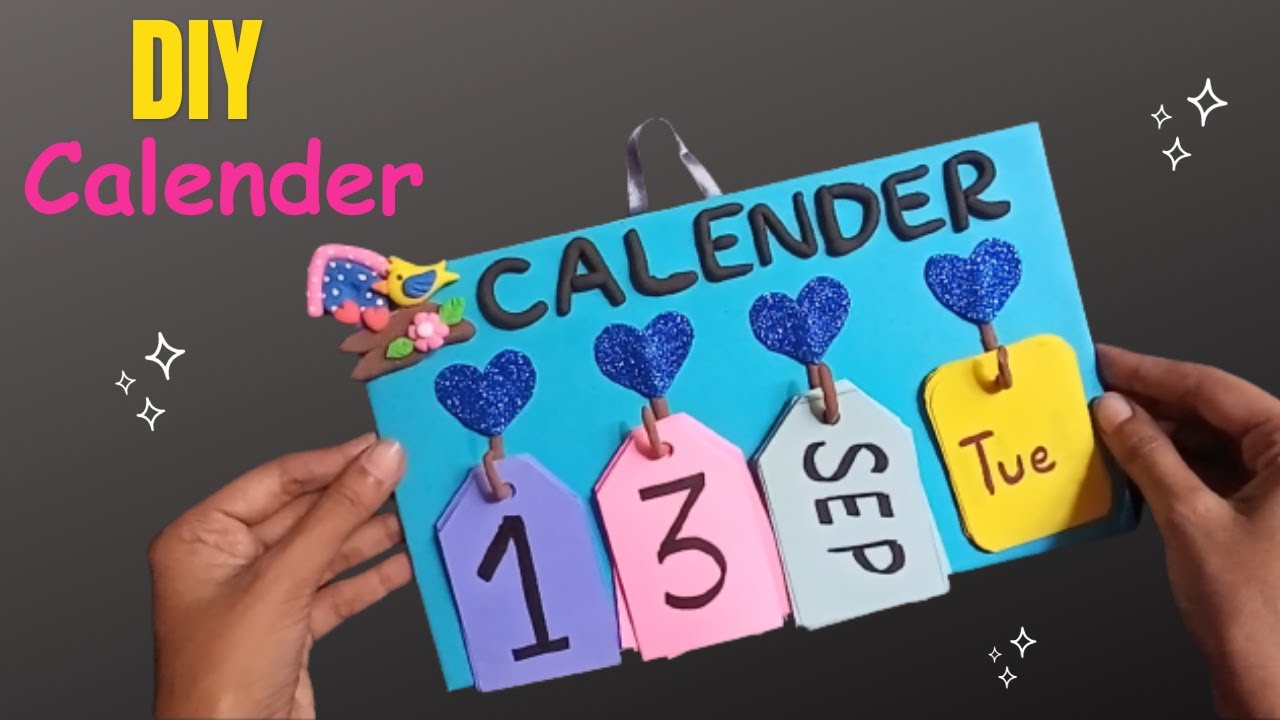 How to make a Hanging Calender | DIY Calender with Cardboard an Clay ...
