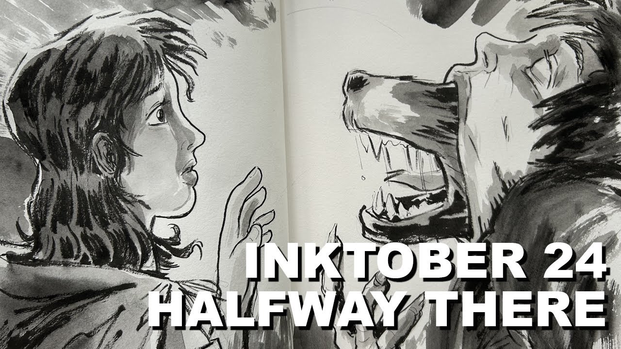Inktober 2024 So Far Halfway There Sketching Werewolves • Step by Step ...