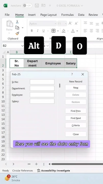 STOP Wasting Time in Excel and Use ALT D O Shortcut Instead! #ytshort - YouTube