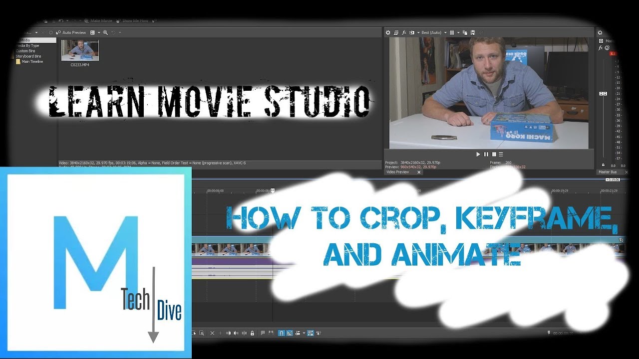 How to Animate and Key Frame in Movie Studio 16 Platinum - YouTube