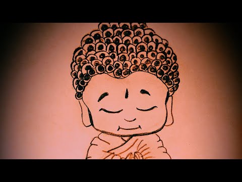 Buddha Drawing || How to draw Cute Lord Buddha | Buddha Purnima Drawing ...