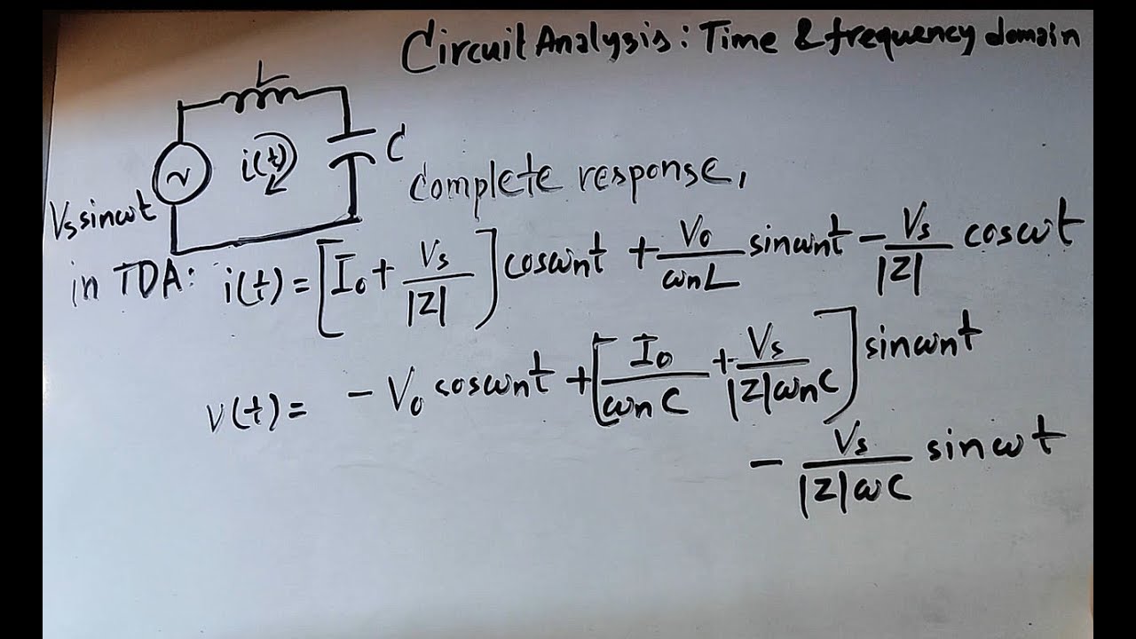 LC sinusoidal response-Time domain Analysis - YouTube