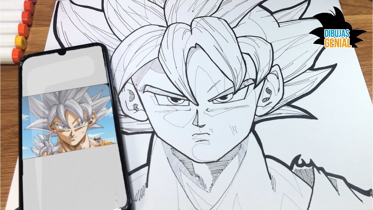 How to Draw Goku Ultra Instinct Step by Step ️ | Epic Dragon Ball Super ...
