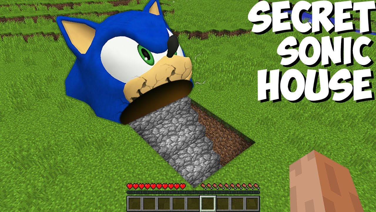 I found SECRET SONIC HOUSE UNDERGROUND in Minecraft ! NEW MOB HOUSE ...