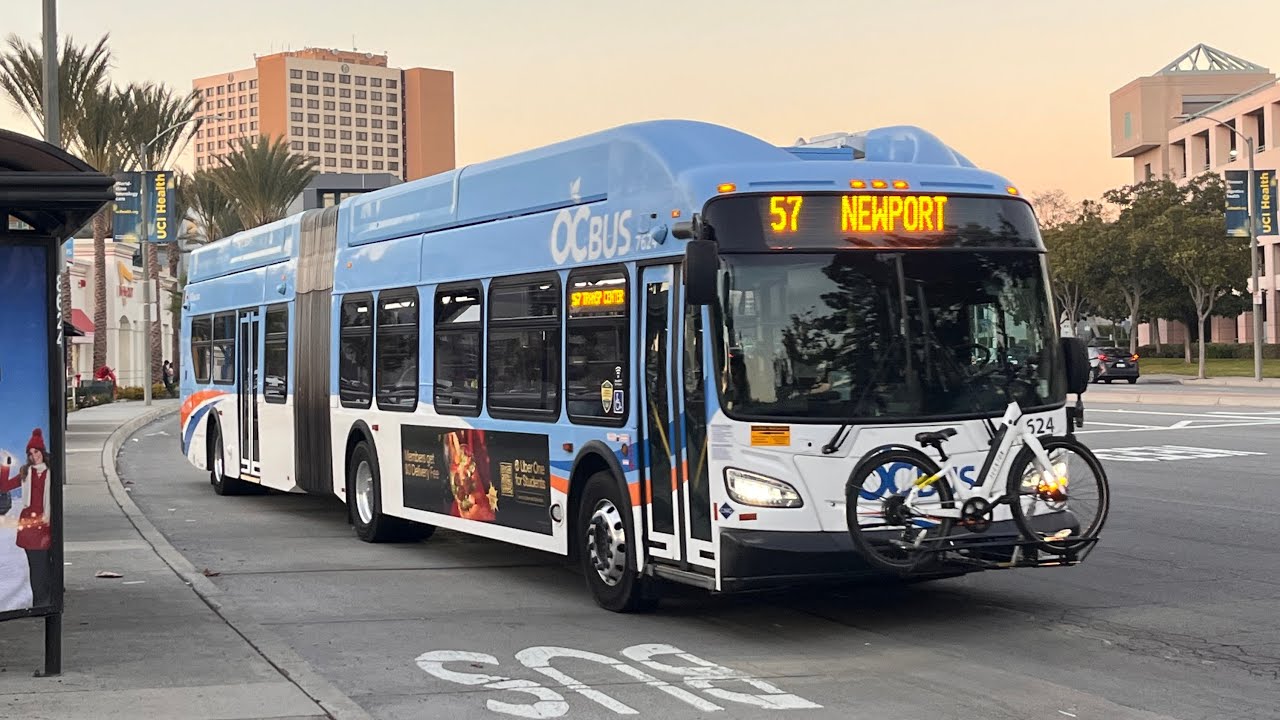 ⁴ᴷ⁶⁰ Good Sound! OCTA 2016 New Flyer XN60 #7624 on Route 57 - YouTube