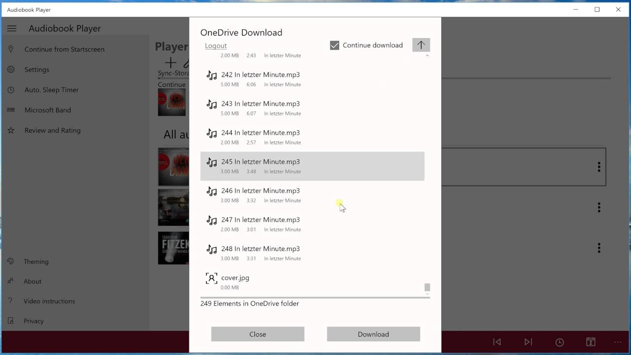 Audiobook Player OneDrive Feature - YouTube