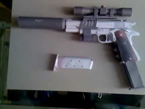 Silverballer (Colt M1911) Papercraft - YouTube