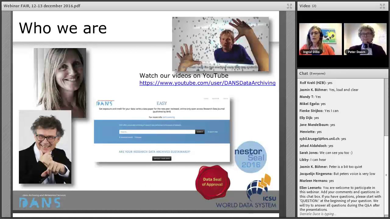 FAIR Data in Trustworthy Data Repositories - 12 December 2016 - YouTube