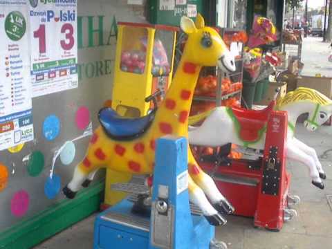 Coin Operated Giraffe Kiddie Ride - Jerry - YouTube