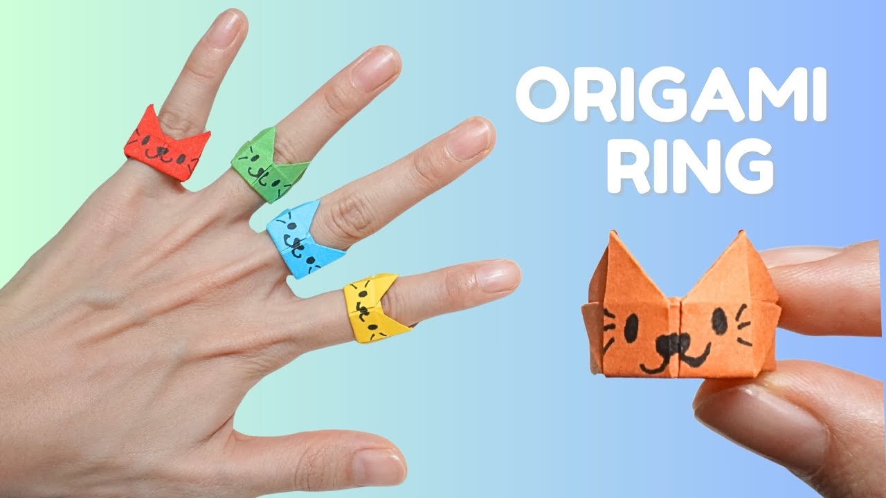 Origami Cat Ring 🐱 | Easy & Fun Paper Craft - YouTube
