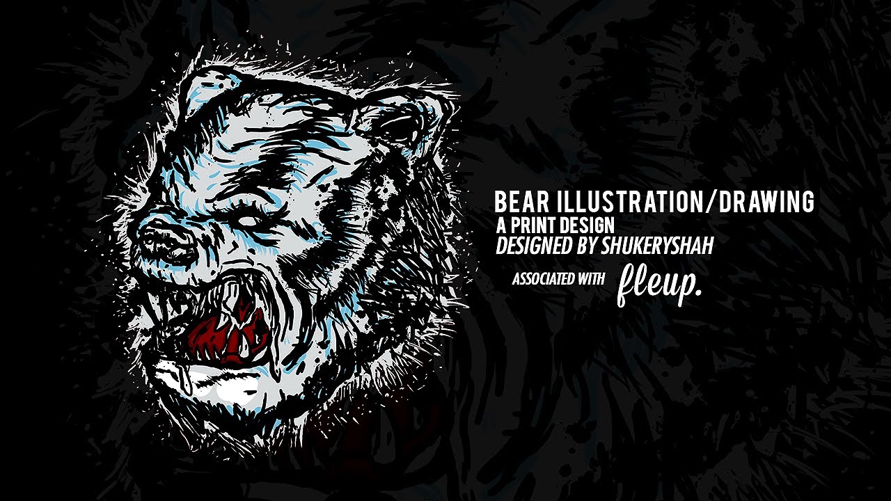 Speed art • Bear Illustration/Drawing - YouTube